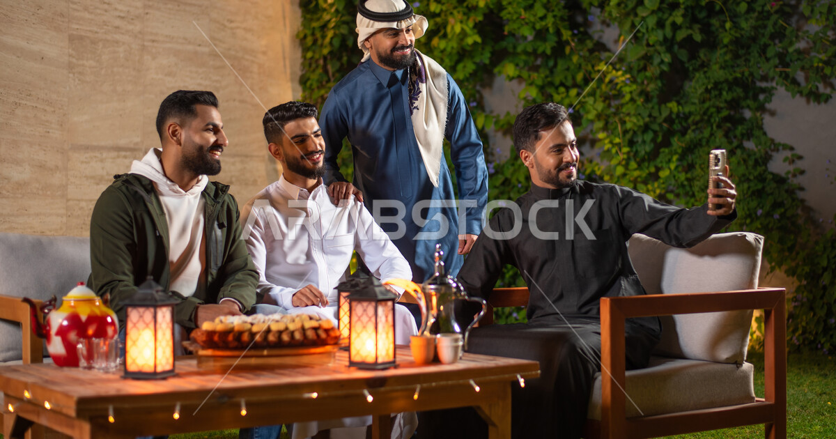 A group of Saudi Gulf Arab youth spending fun times in one of the ...