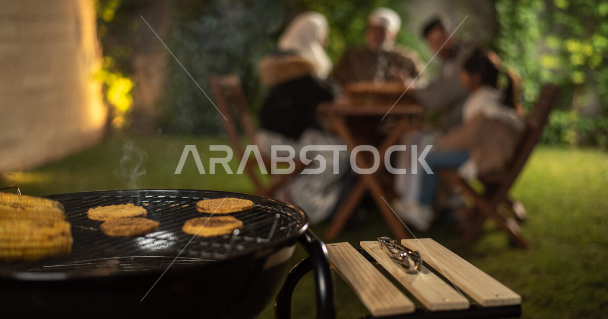 A Saudi Gulf Arab family spends enjoyable times in one of the tourist ...