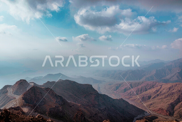 Al-Huda Mountains in Taif, Saudi Arabia, mountains and heights ...