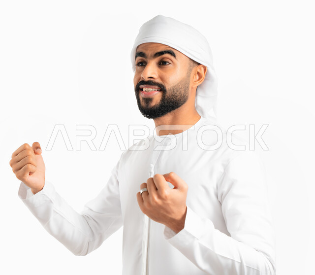 Success, strength and achievement of goals, a portrait of an Arab Gulf ...