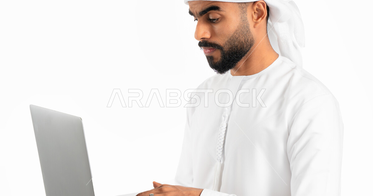 Surfing the Internet and working remotely, a portrait of an Arab Gulf ...