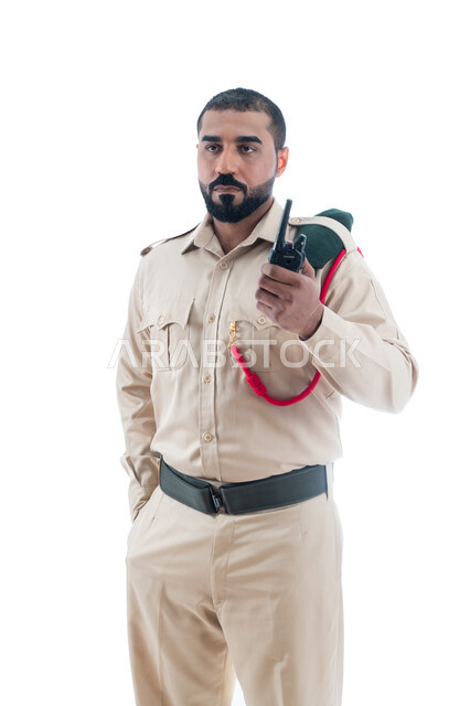 Crisis and disaster management, portrait of an Arab Gulf Emirati ...