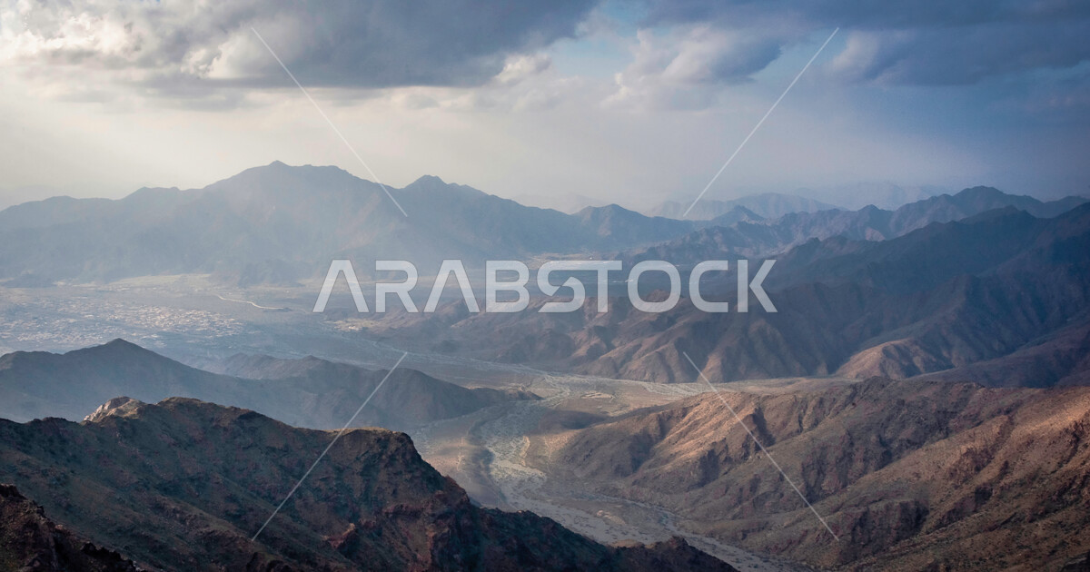 Taif Mountains in the Kingdom of Saudi Arabia, mountain heights ...