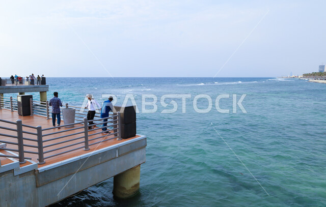 The waterfront of Jeddah Corniche in the Kingdom of Saudi Arabia, the ...