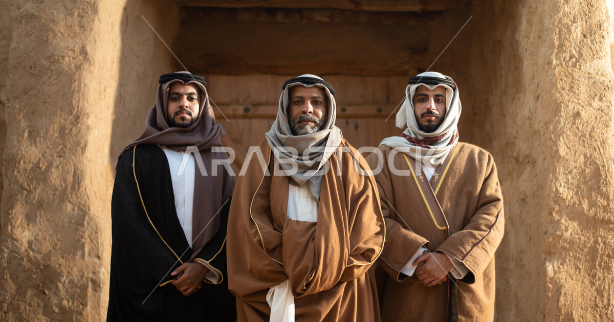 A group of Saudi Arab men, Saudi founding day, the founding of the ...