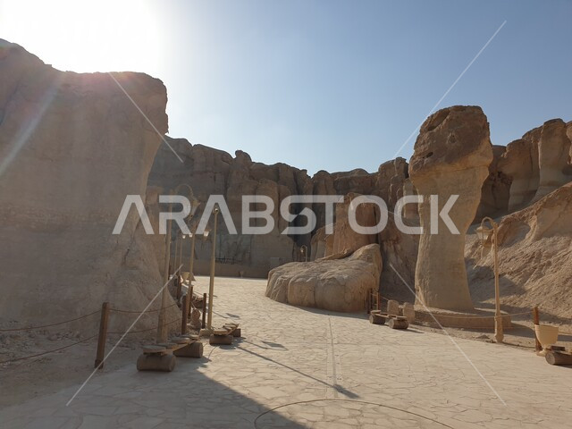 Jabal Al-Qarah in Al-Ahsa region in the Kingdom of Saudi Arabia, the ...