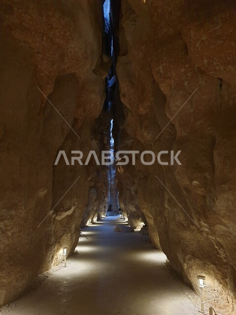 Jabal Al-Qarah in Al-Ahsa region in the Kingdom of Saudi Arabia, the ...