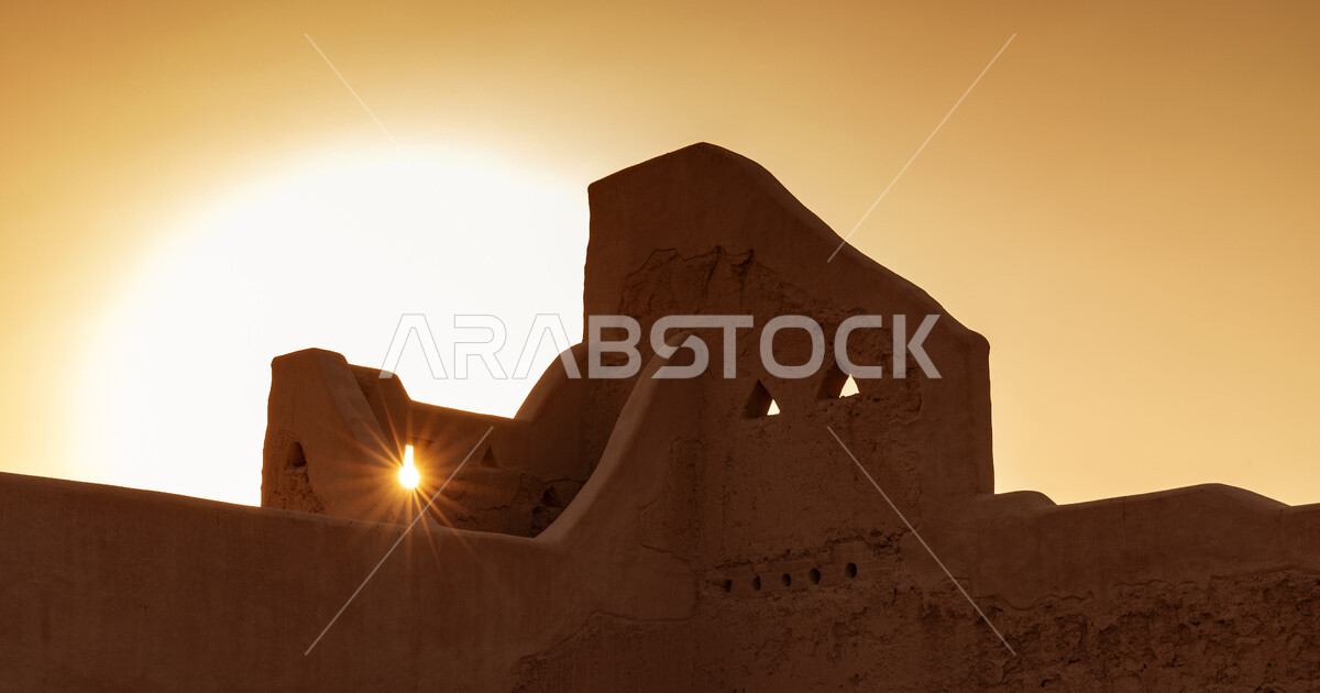 The ancient walls of Diriyah in the city of Riyadh in the Kingdom of ...