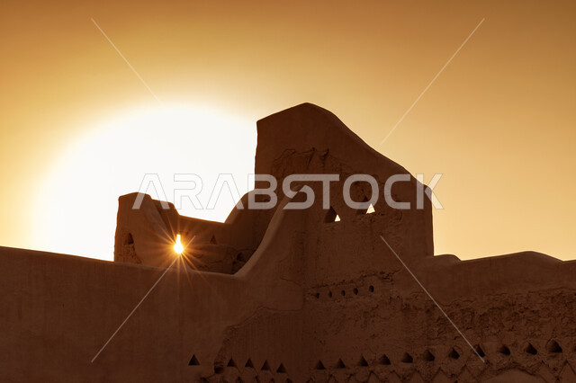 The ancient walls of Diriyah in the city of Riyadh in the Kingdom of ...