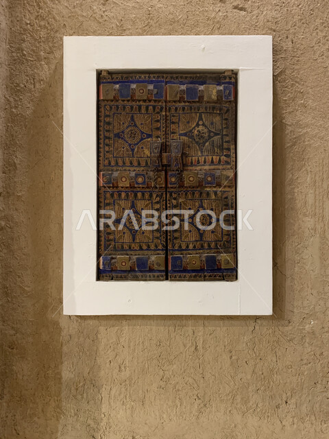 An old antique window in an Islamic historical style in the Kingdom of ...