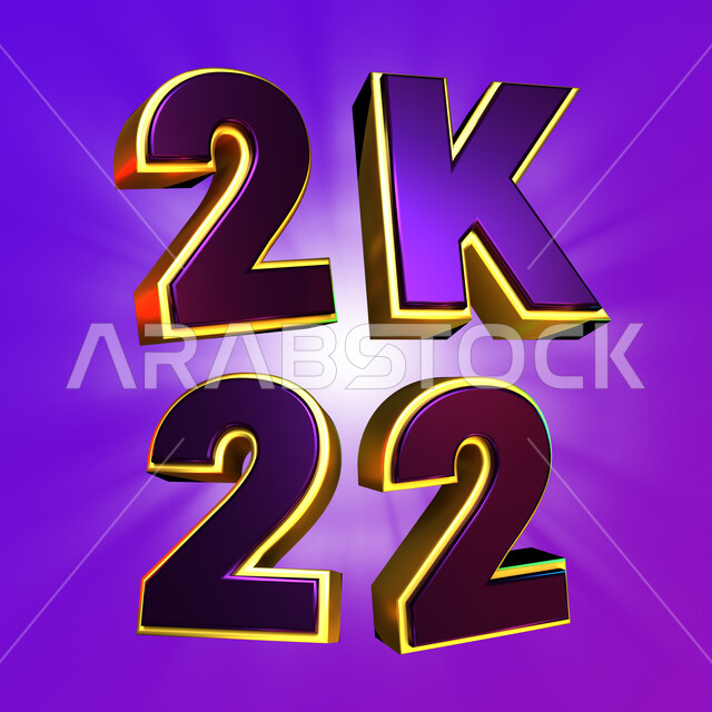 3D illustration of the number of followers, celebration of the arrival ...