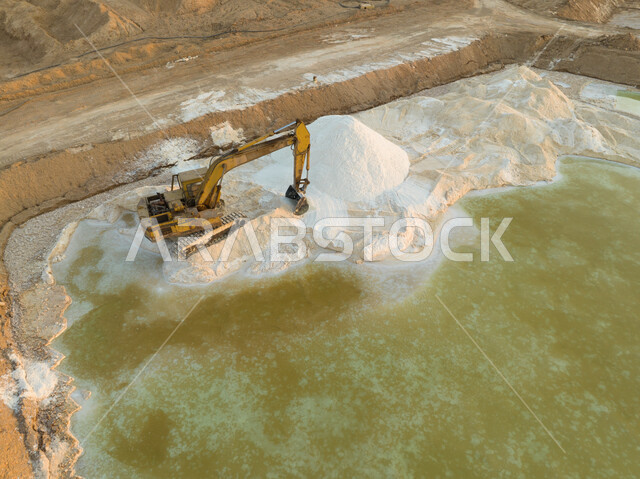 Aerial photos of reed salts in Shaqra Governorate, salt extraction in ...