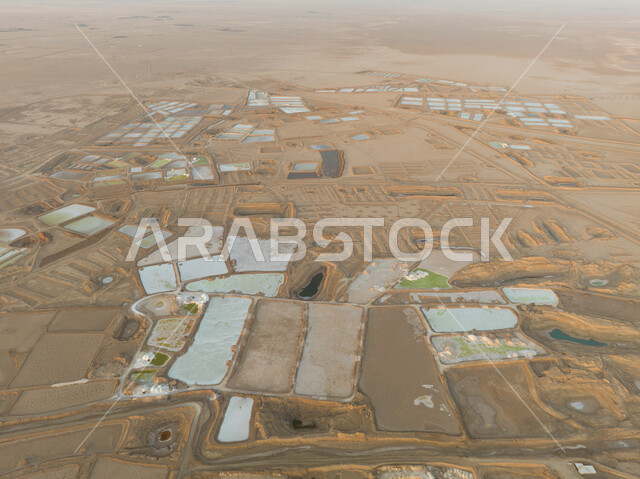 Aerial photos of reed salts in Shaqra Governorate, salt extraction in ...