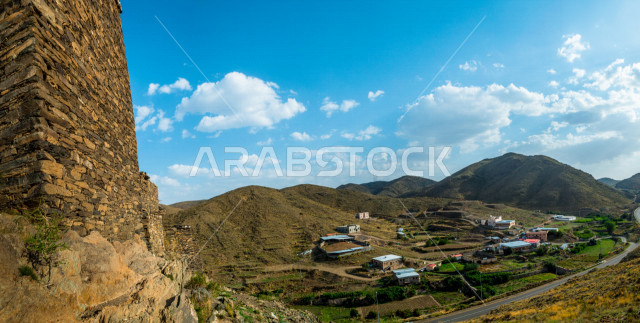 An ancient stone castle with ancient Arab architecture in Maysan ...