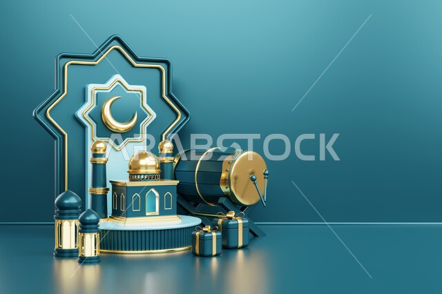 Three -dimensional Ramadan models, the crescent of Ramadan, the ...