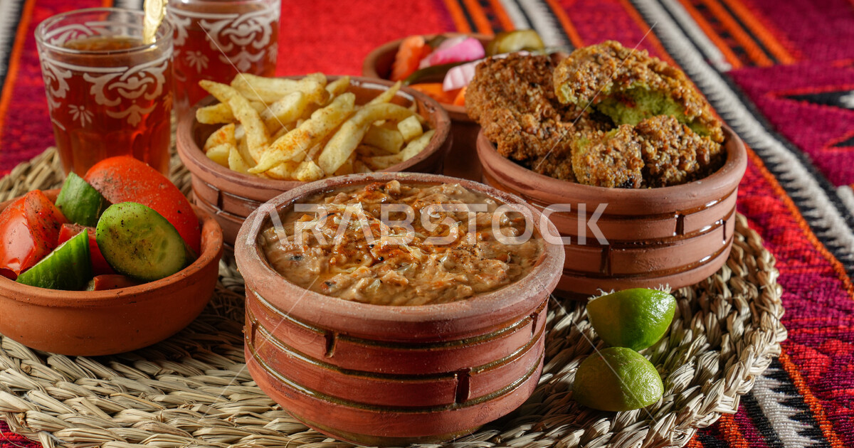 Arabic breakfast, Falafel tablets, Foul dish, Oriental food restaurants ...