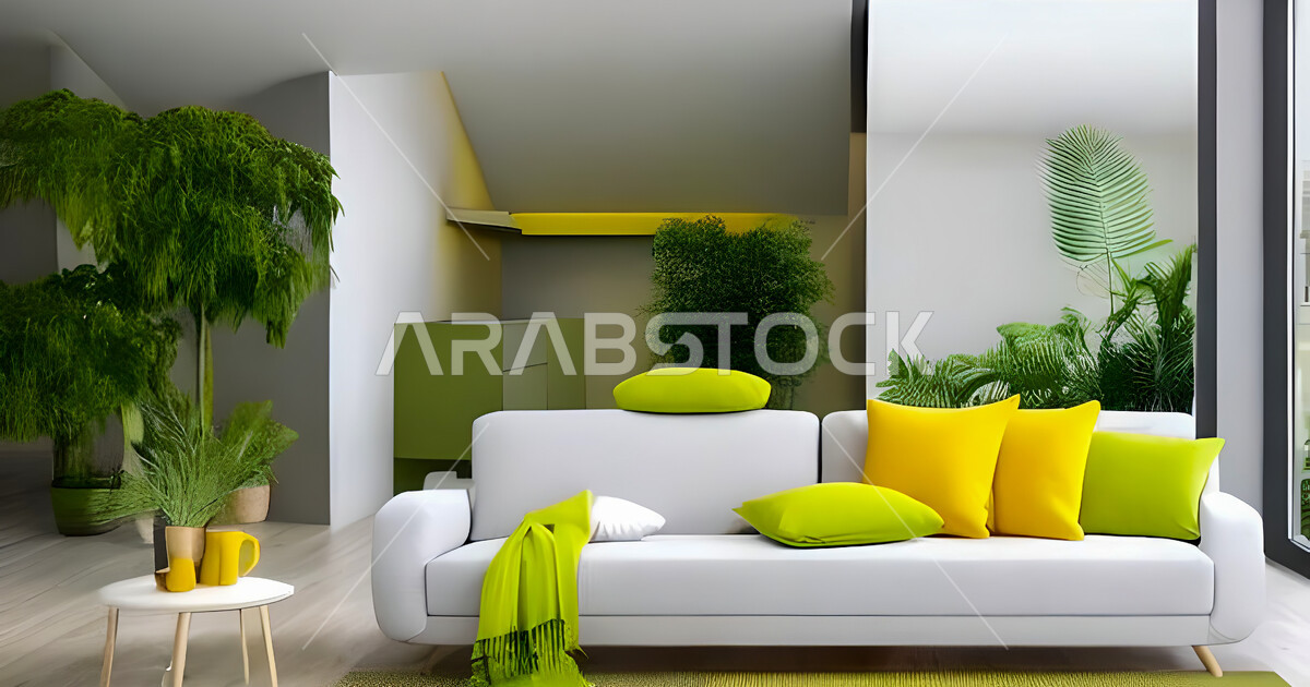 غرفة معيشة بتصاميم عصرية وجذابة، ديكورات رائعة، أثاث منزلي راقي، تصاميم ...