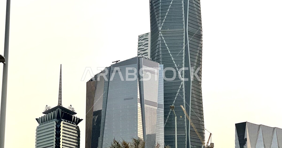 King Abdullah Financial District (KAFD) in Riyadh, Saudi Arabia, towers ...