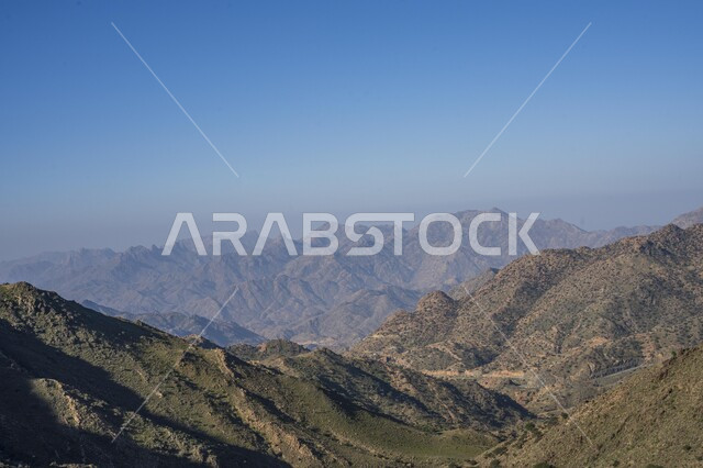 Taif Mountains in the Kingdom of Saudi Arabia, mountain heights ...