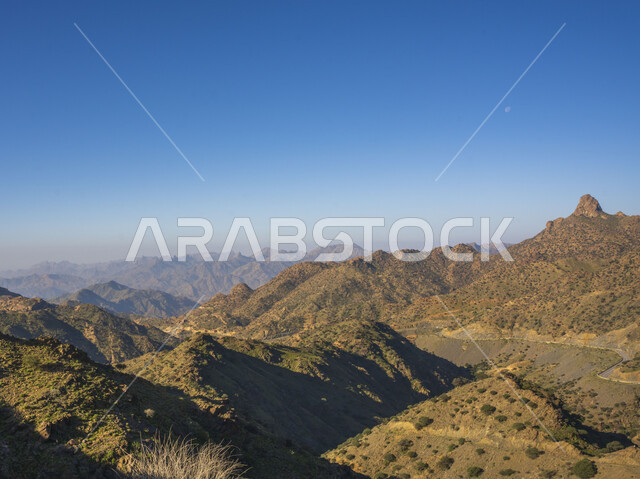 Taif Mountains in the Kingdom of Saudi Arabia, mountain heights ...