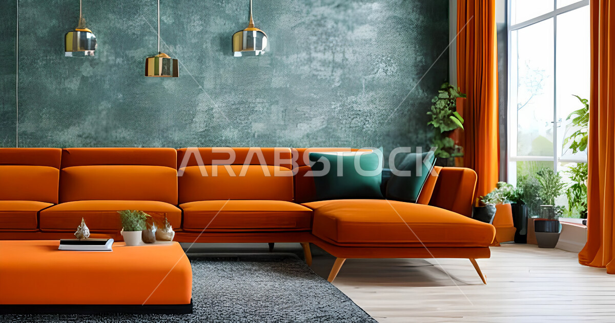 A living room with modern and attractive designs, wonderful decorations ...