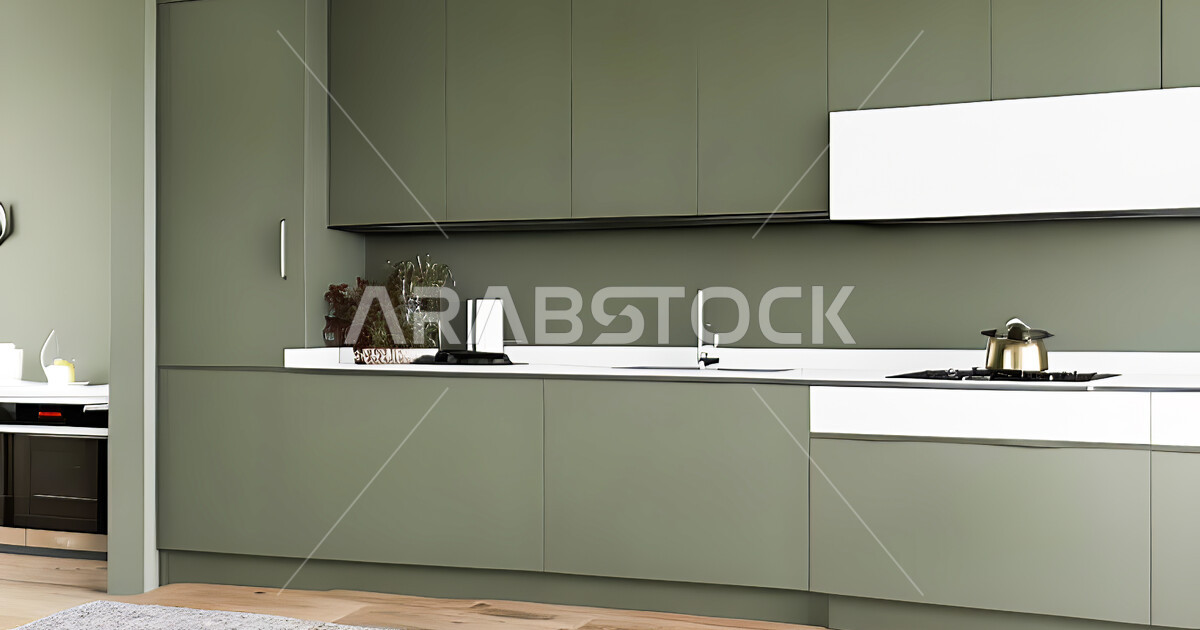 تصميم داخلي لمطبخ عصري حديث ، ديكورات داخلية ، تصميم معماري هندسي حديث ...