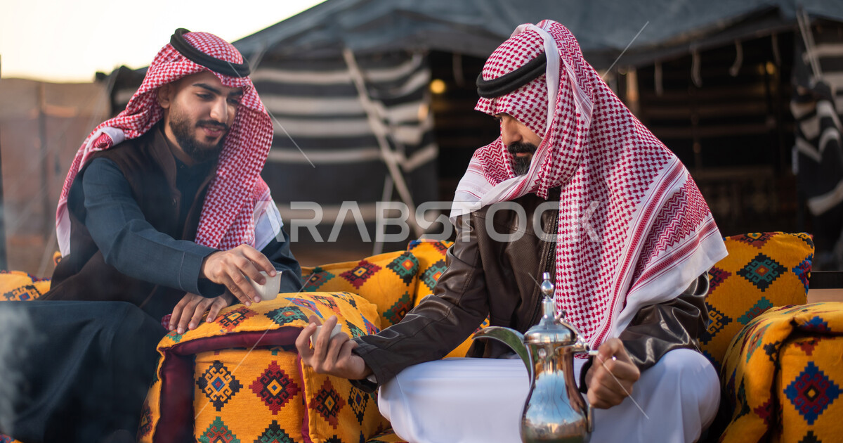 Popular tents in the deserts of Saudi Arabia, generosity and ...