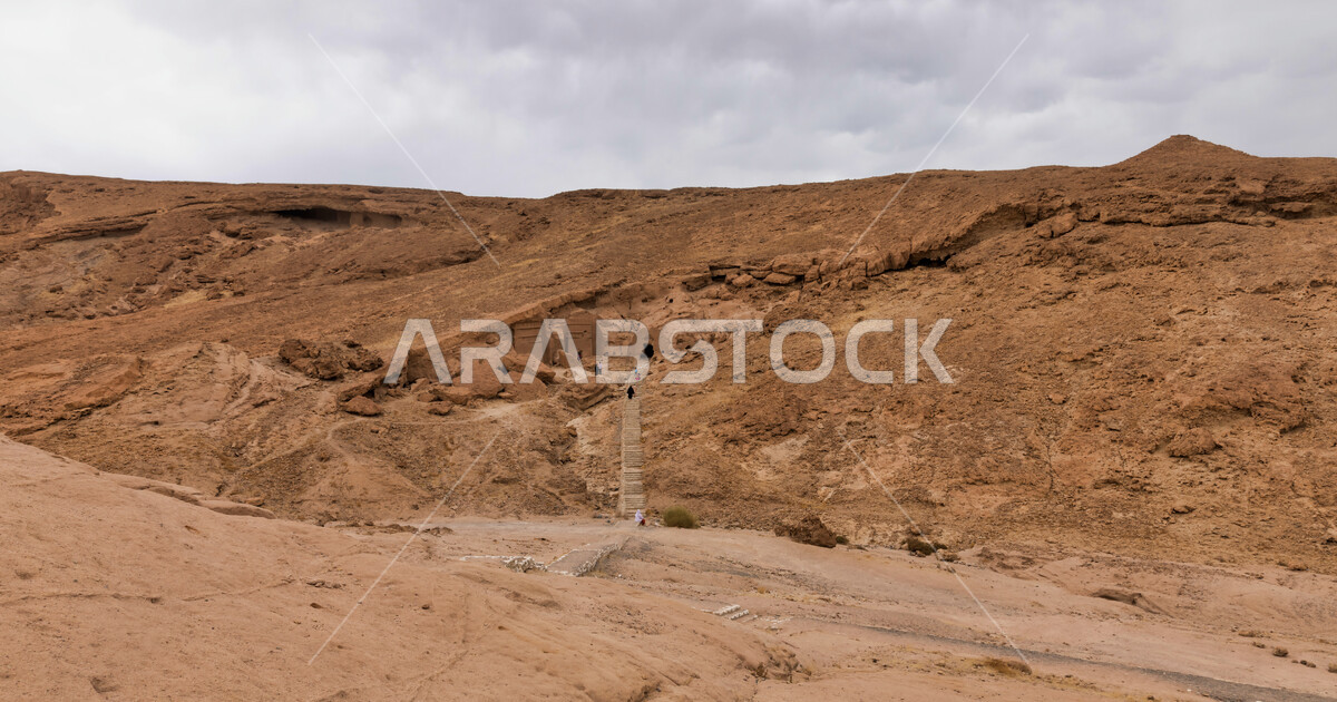Mountains and highlands in Tabuk, Saudi Arabia, Shuaib Caves, rocky ...
