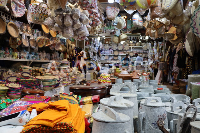 The popular market in Abha, Asir, Saudi Arabia, handicrafts, ceramics ...