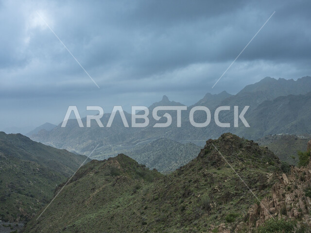 Taif Mountains in the Kingdom of Saudi Arabia, mountain heights ...