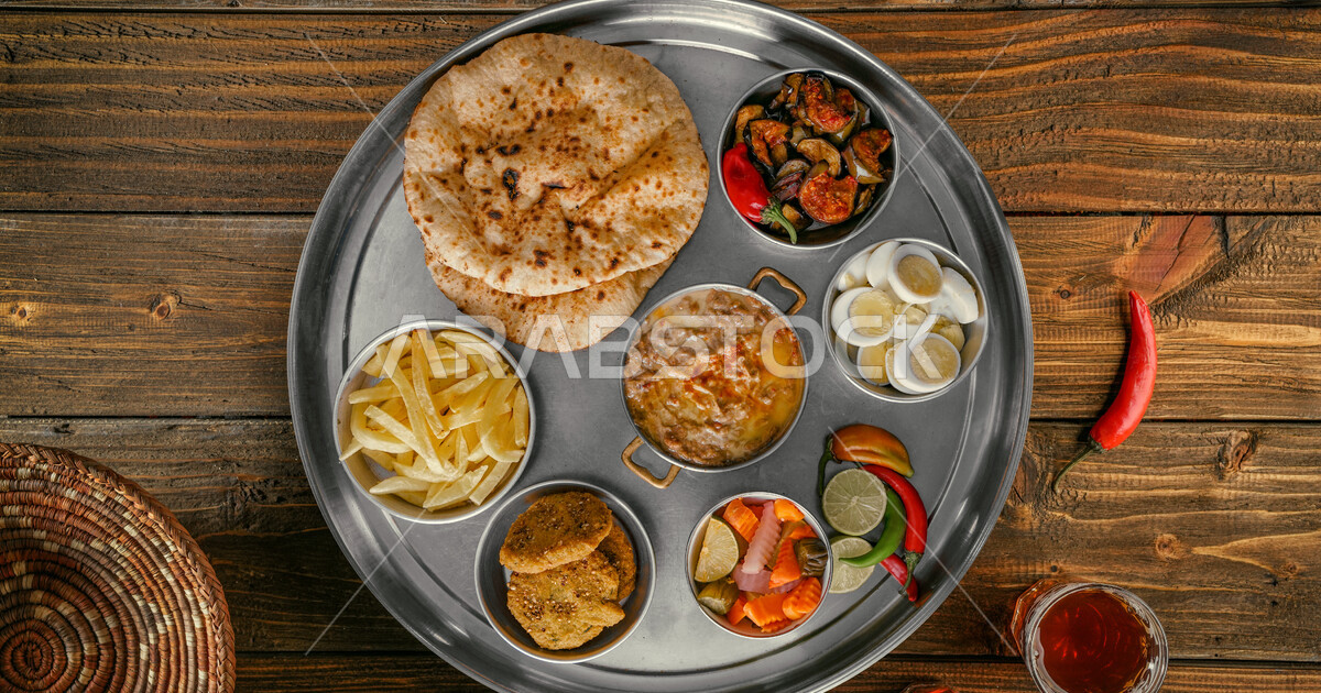 Arabic breakfast, Falafel tablets, Foul dish, Oriental food restaurants ...