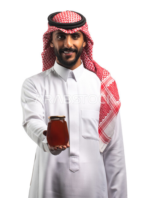A local product made in Saudi Arabia, a portrait of a Saudi Arabian ...