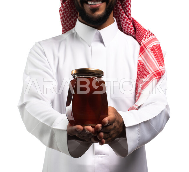 A local product made in Saudi Arabia, a portrait of a Saudi Arabian ...