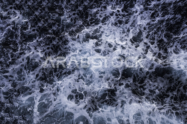 Close-up of sea waves in Saudi Arabia, Red Sea waves, tourism in Saudi ...