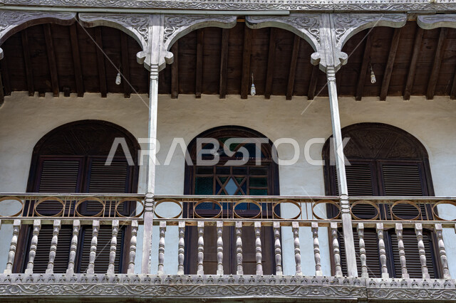 Archaeological buildings in the historic country in Jeddah, Saudi ...
