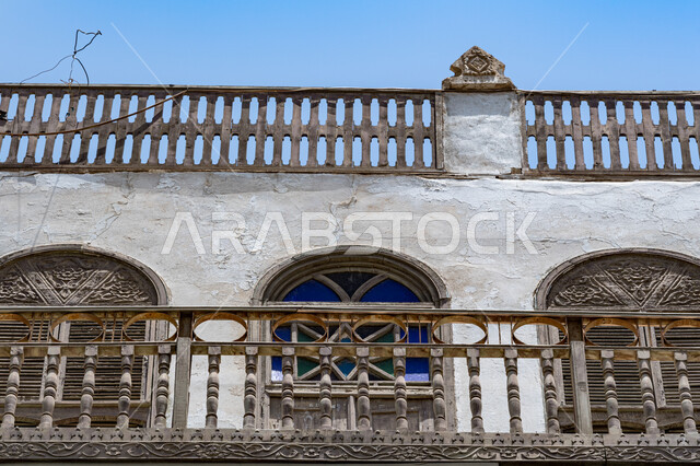 Archaeological buildings in the historic country in Jeddah, Saudi ...
