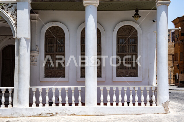 Archaeological buildings in the historic country in Jeddah, Saudi ...