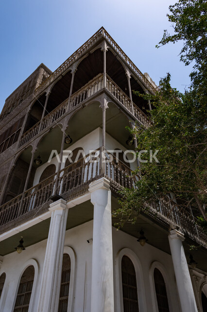 Archaeological buildings in the historic country in Jeddah, Saudi ...