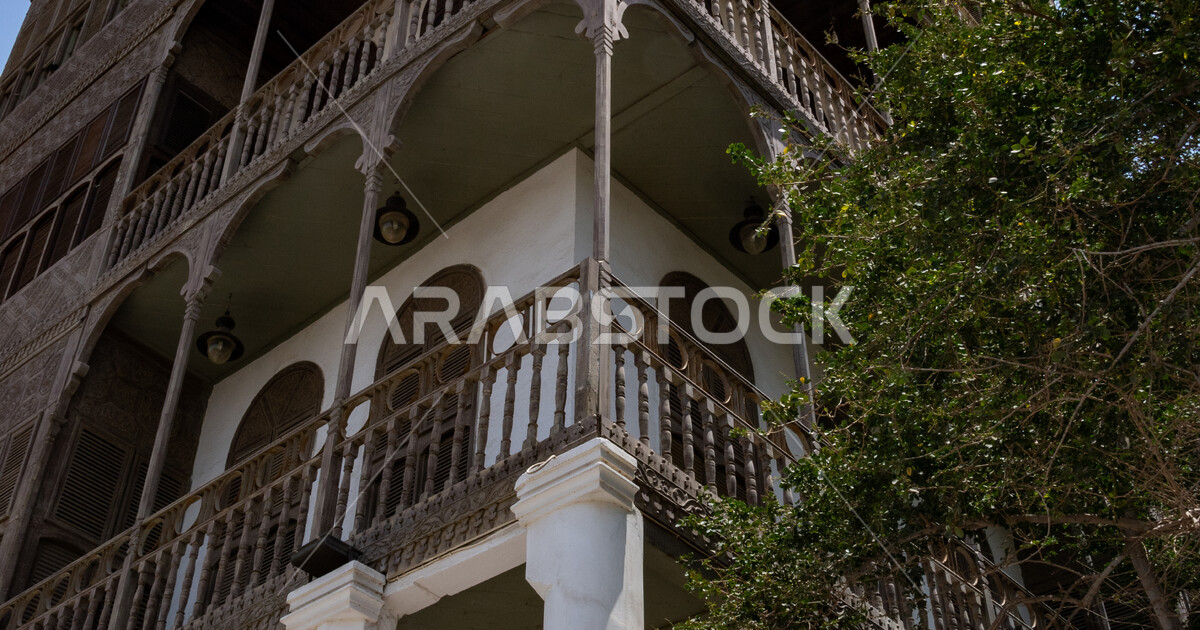 Archaeological buildings in the historic country in Jeddah, Saudi ...