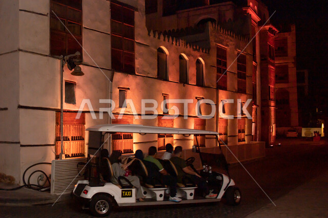 Archaeological buildings in the historic country in Jeddah, Saudi ...