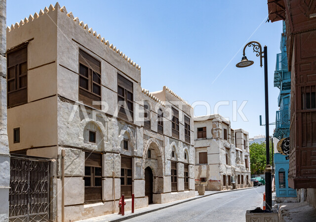 Archaeological buildings in the historic country in Jeddah, Saudi ...