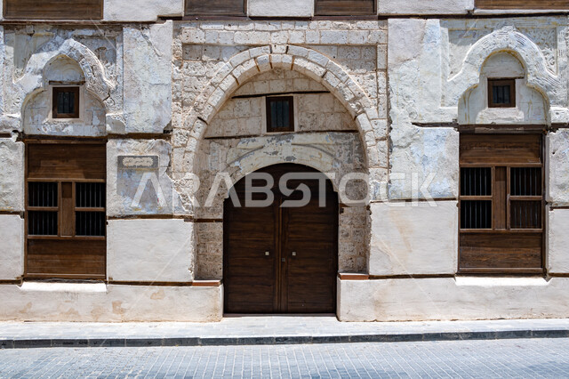 Archaeological buildings in the historic country in Jeddah, Saudi ...