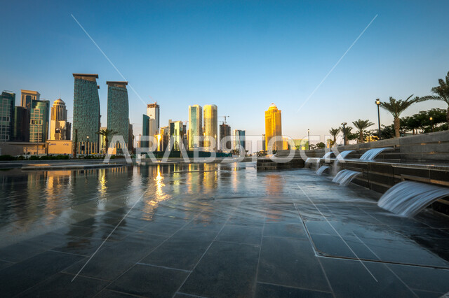 Al Dafna Towers in Doha, Qatar, Doha Towers, architecture, Doha ...