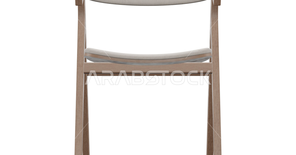 Single seater chair isolated on white background, 3D rendering ...