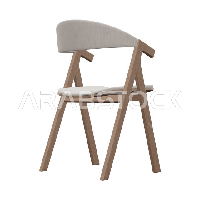 Single seater chair isolated on white background, 3D rendering ...