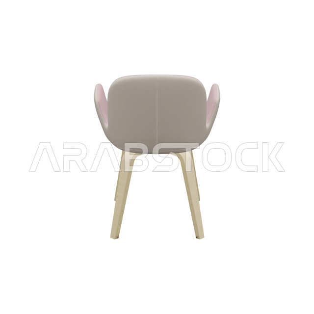 Single seater chair isolated on white background, 3D rendering ...