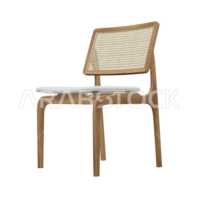 Single seater chair isolated on white background, 3D rendering, modern ...