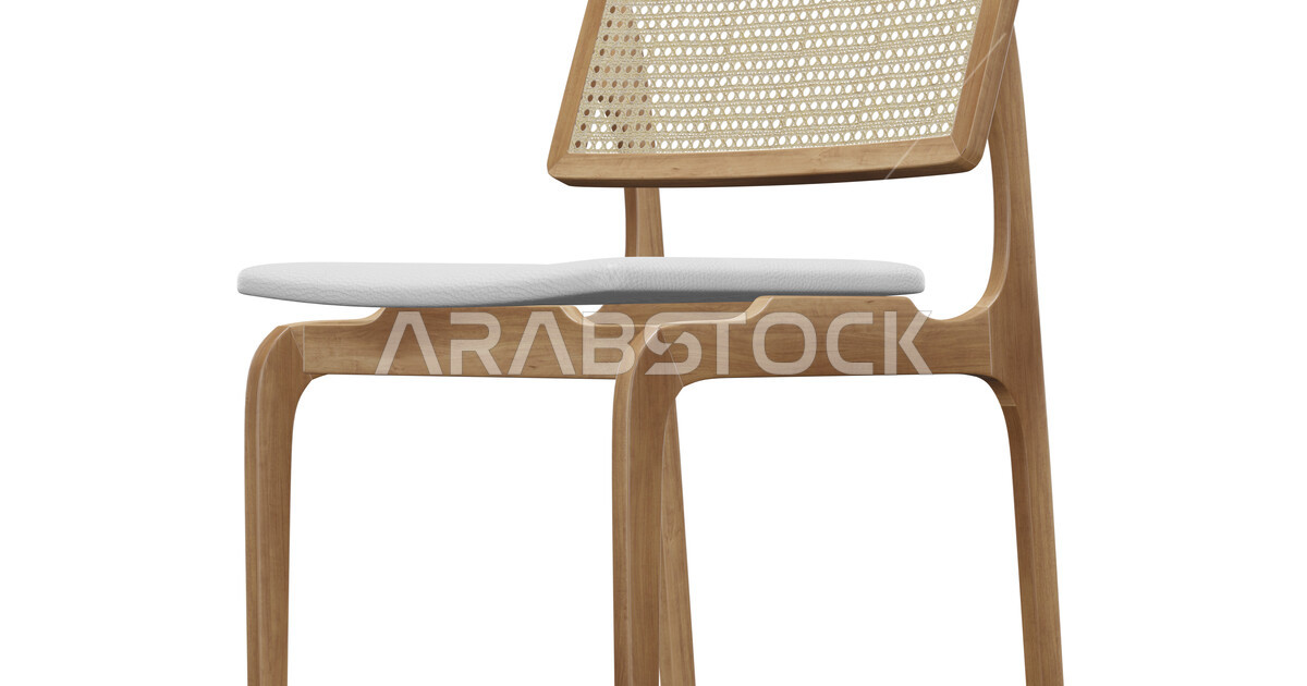 Single seater chair isolated on white background, 3D rendering, modern ...