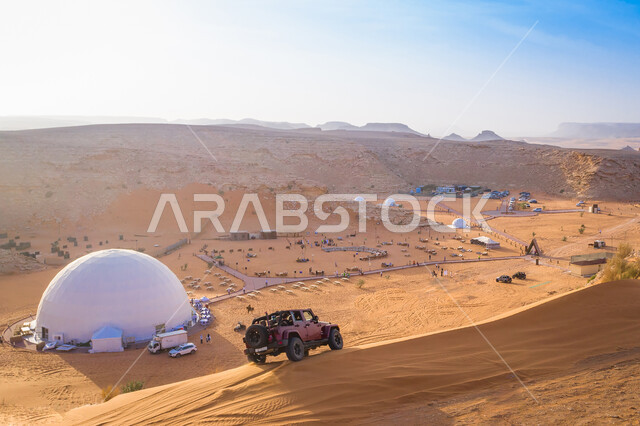 Four-wheel drive adventure (bashing) on sand dunes, fun desert activity ...