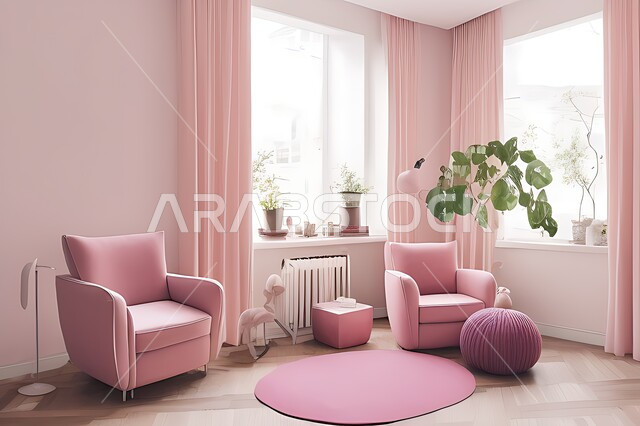 Living room with modern modern designs, living room, interior ...